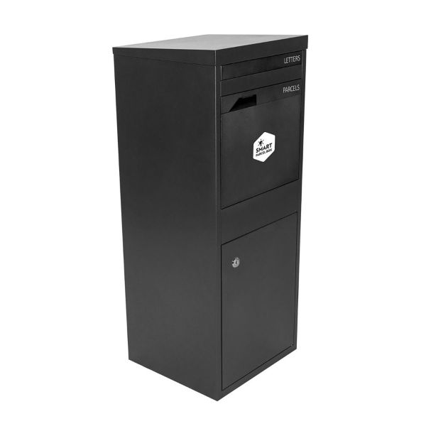 Large Front & Rear Access Black Smart Parcel Box