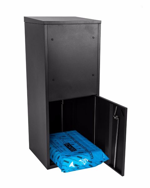 Large Front & Rear Access Black Smart Parcel Box