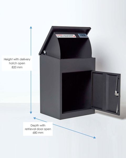 Medium Front Access Dark Grey Smart Parcel Box