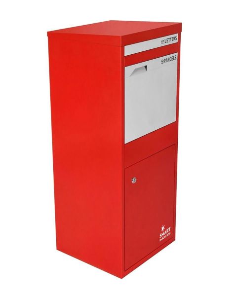 Large Front & Rear Access Red Smart Parcel Box