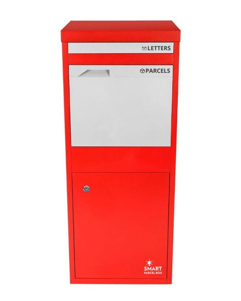 Large Front & Rear Access Red Smart Parcel Box