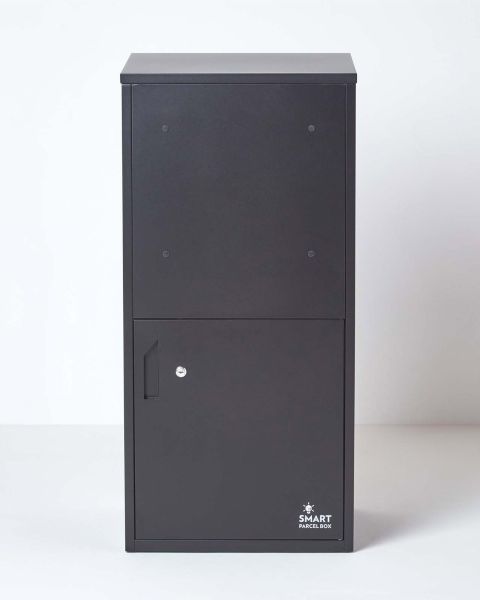 Extra Large Front & Rear Access Black Smart Parcel Box