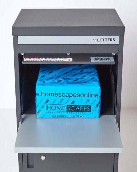 Extra Large Front & Rear Access Dark Grey Smart Parcel Box
