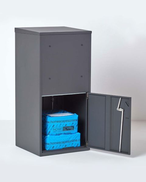 Extra Large Front & Rear Access Dark Grey Smart Parcel Box