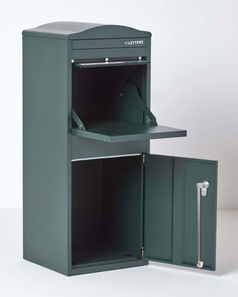 Large Curve Top Front Access Green Smart Parcel Box