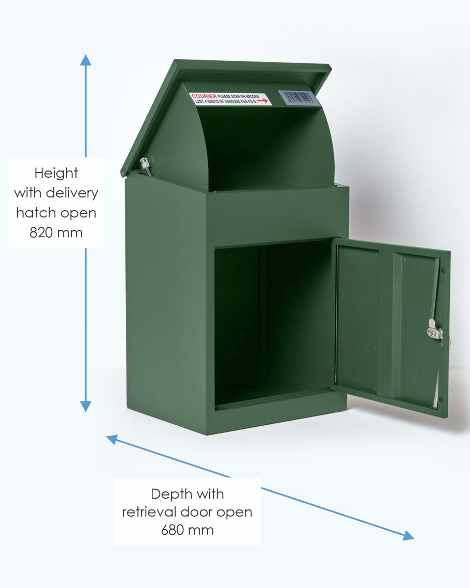 Medium Front Access Green Smart Parcel Box
