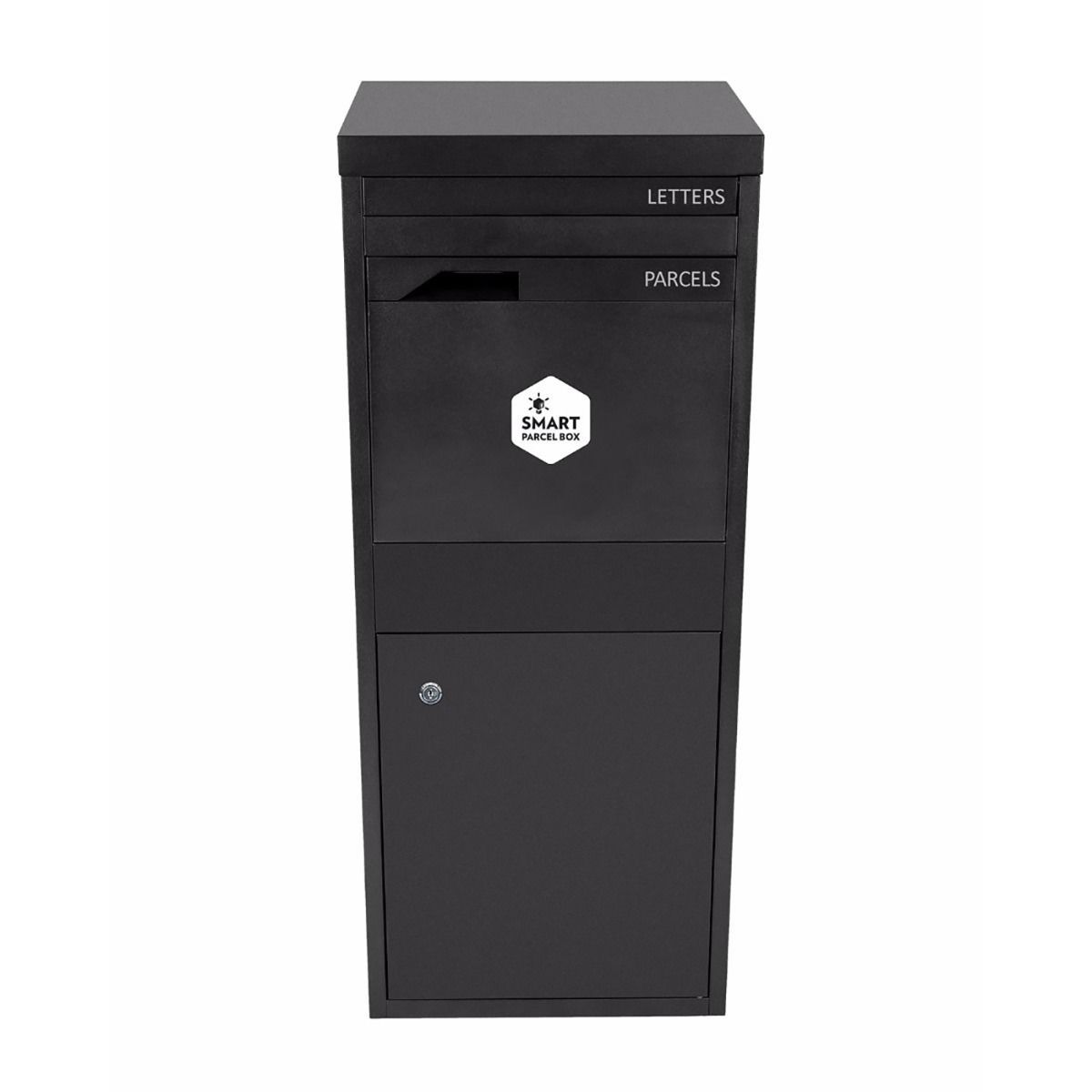 Large Front & Rear Access Black Smart Parcel Box