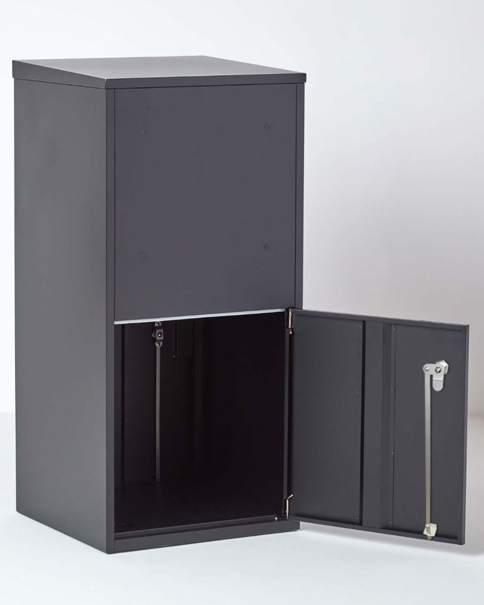 Extra Large Front & Rear Access Black Smart Parcel Box