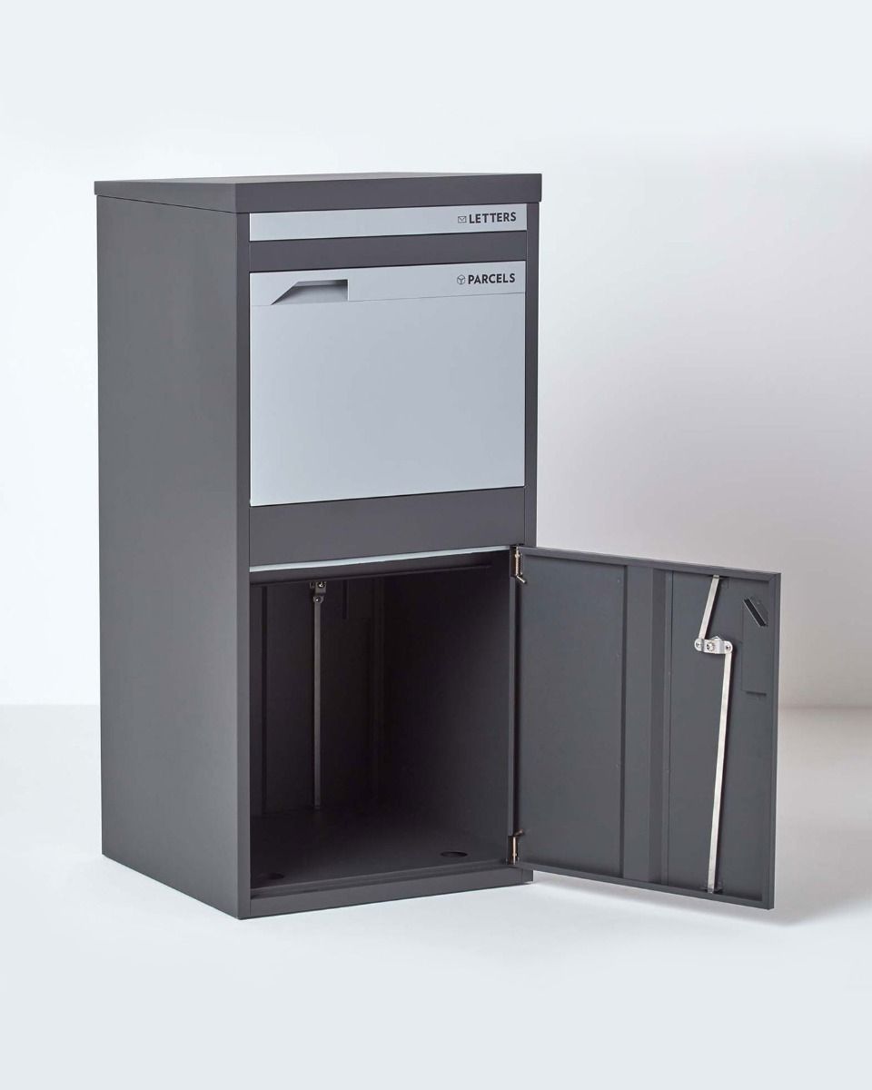 Extra Large Front & Rear Access Dark Grey Smart Parcel Box