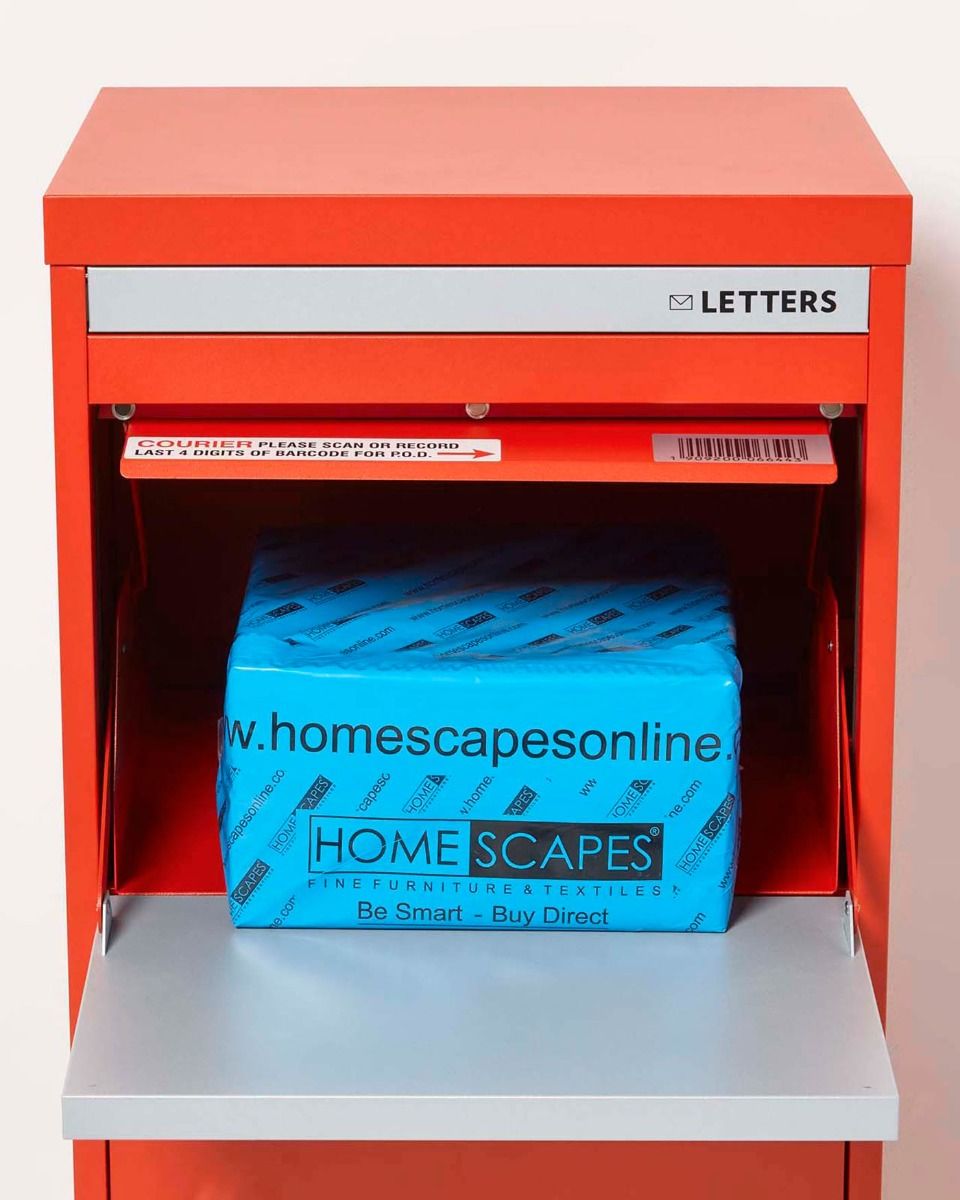 Extra Large Front & Rear Access Red Smart Parcel Box