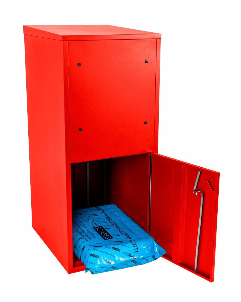 Extra Large Front & Rear Access Red Smart Parcel Box