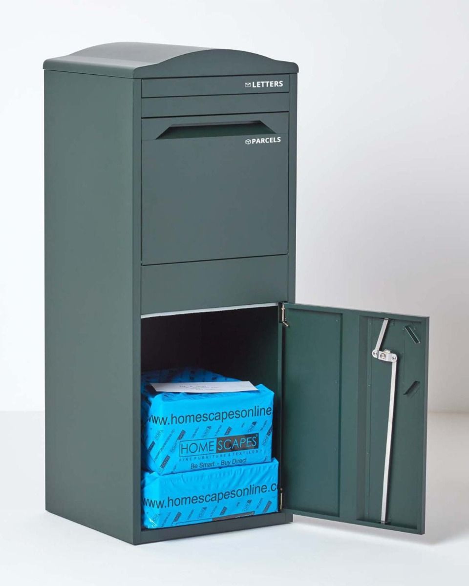 Large Curve Top Front Access Green Smart Parcel Box
