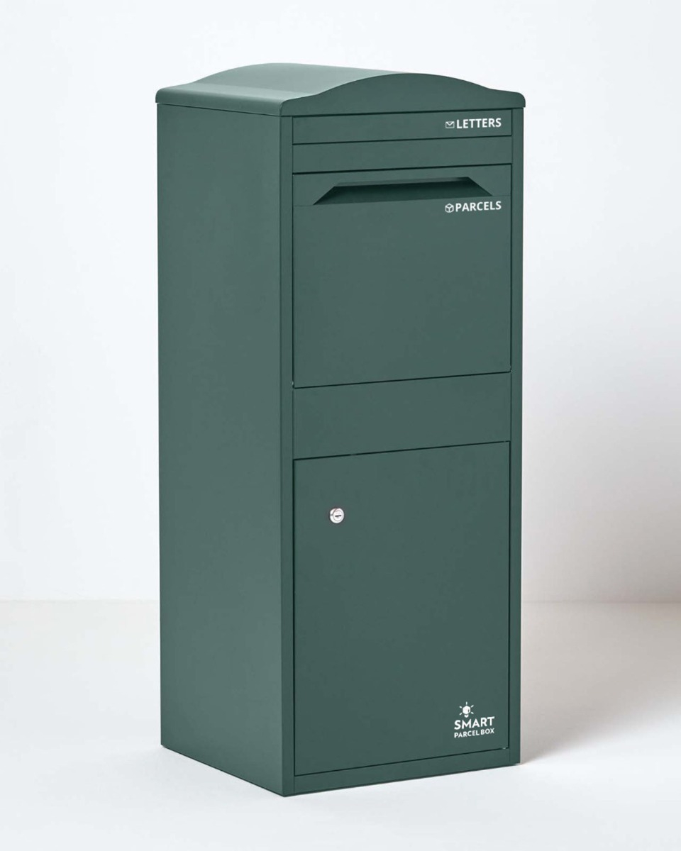 Large Curve Top Front Access Green Smart Parcel Box