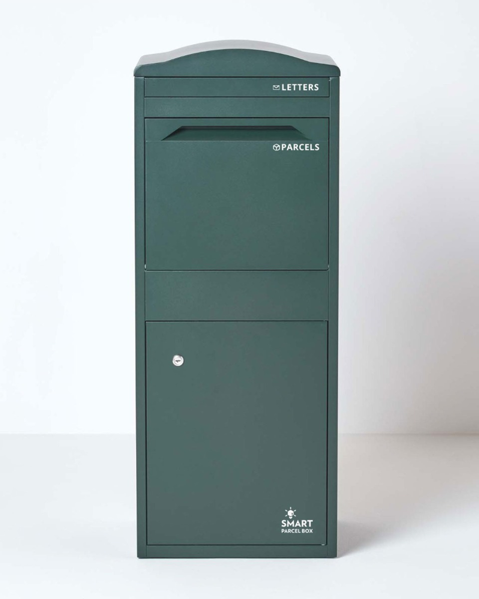 Large Curve Top Front Access Green Smart Parcel Box